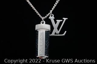 Louis Vuitton Monogram Eclipse Charms Necklace Auction Kruse GWS Auctions